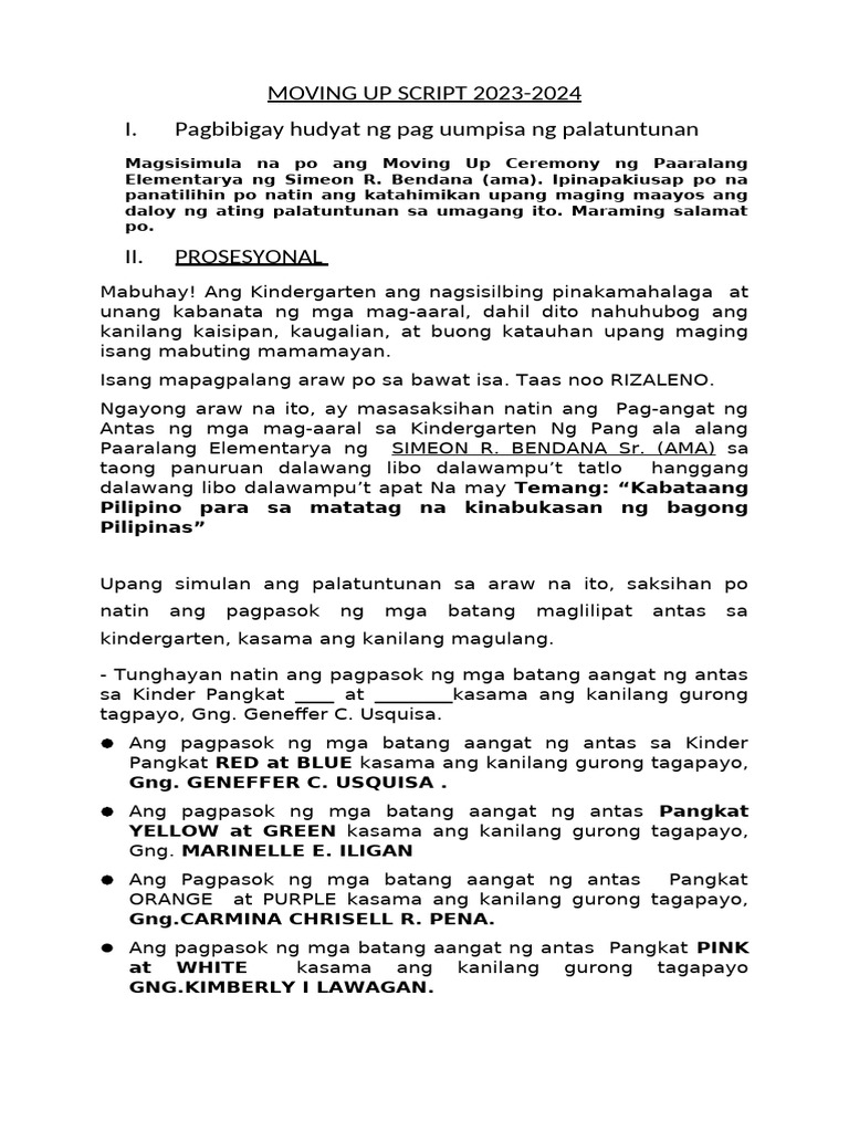 Script Moving Up | PDF