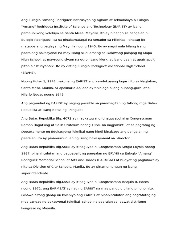 Earist History Gekomfil | PDF