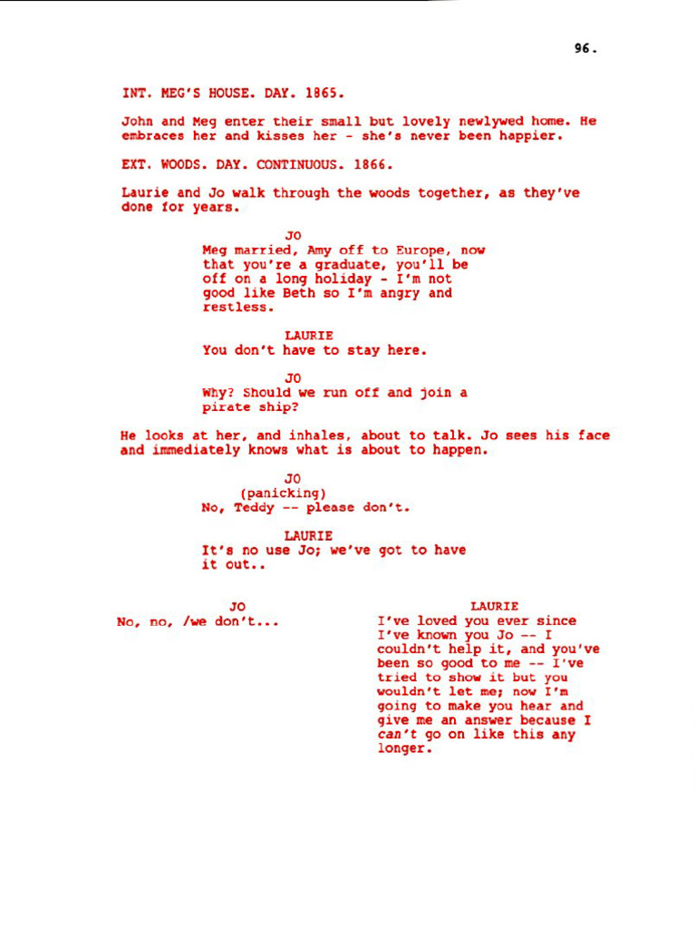 Laurie Proposes to Jo: A Heartbreaking Scene | PDF | Little Women