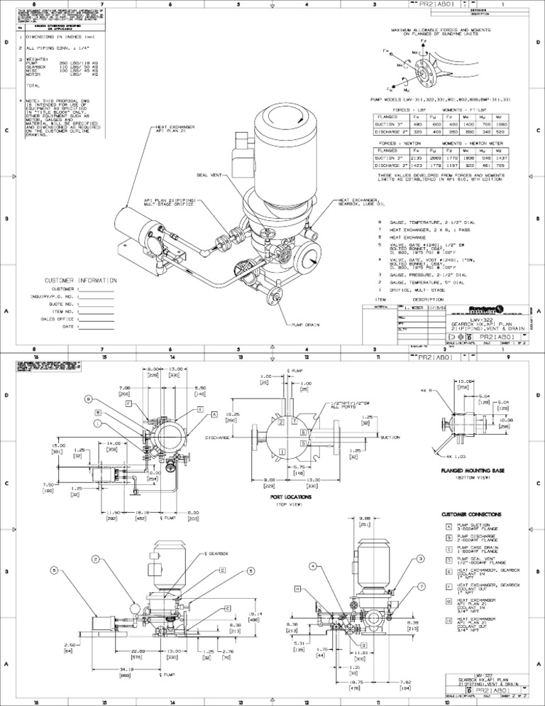 LMV 322 Plan21 Piping Pr21ab01 | PDF | Pump | Equipment