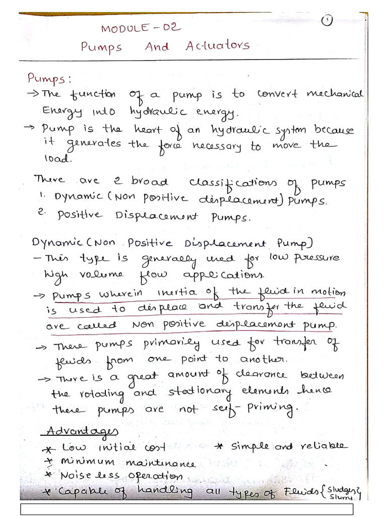 FPE MODULE2 Complete Notes | PDF | Actuator | Pump