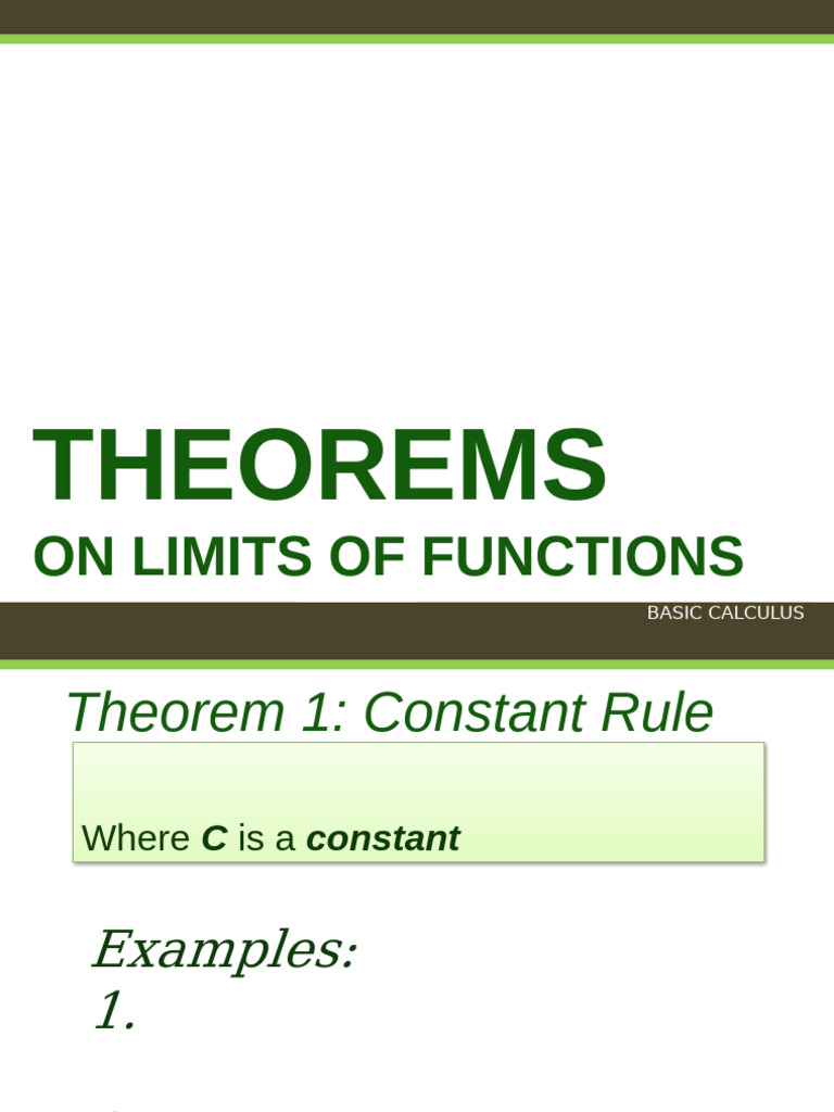 Lesson 3 Theorems On Limits of Functions | PDF
