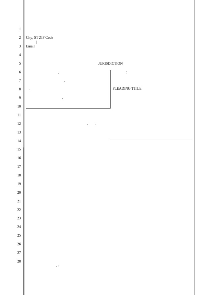 Legal Pleading Template Format | PDF