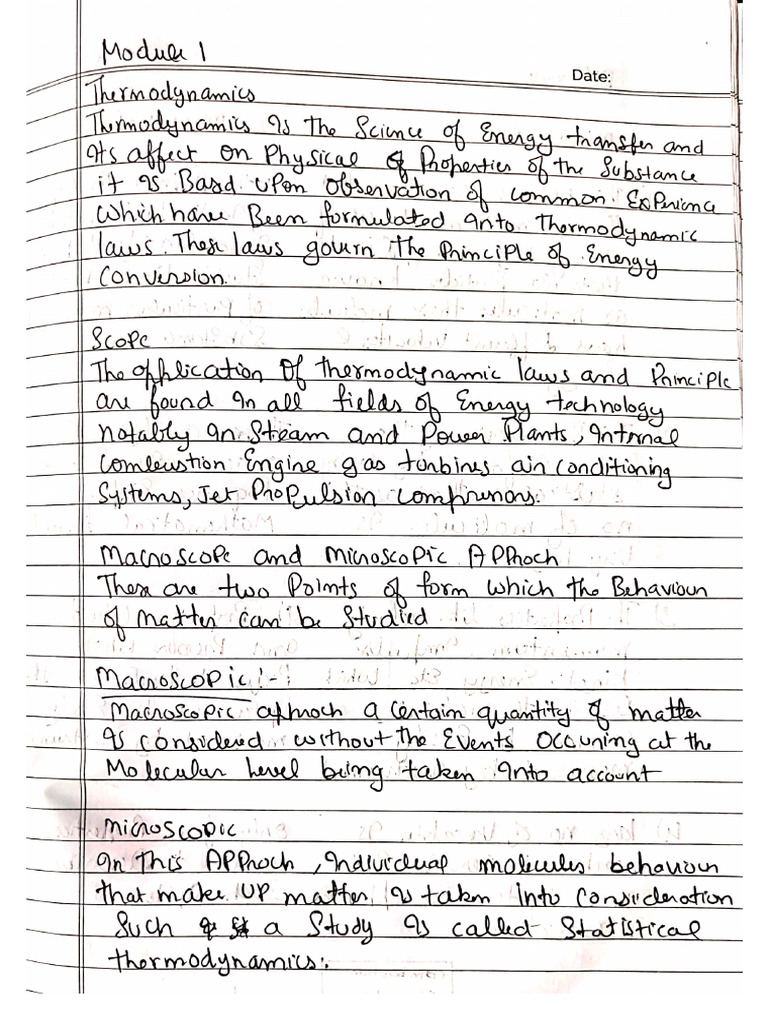 Thermodynamics Module 1 | PDF