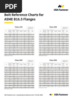 Flange Bolt Charts | PDF