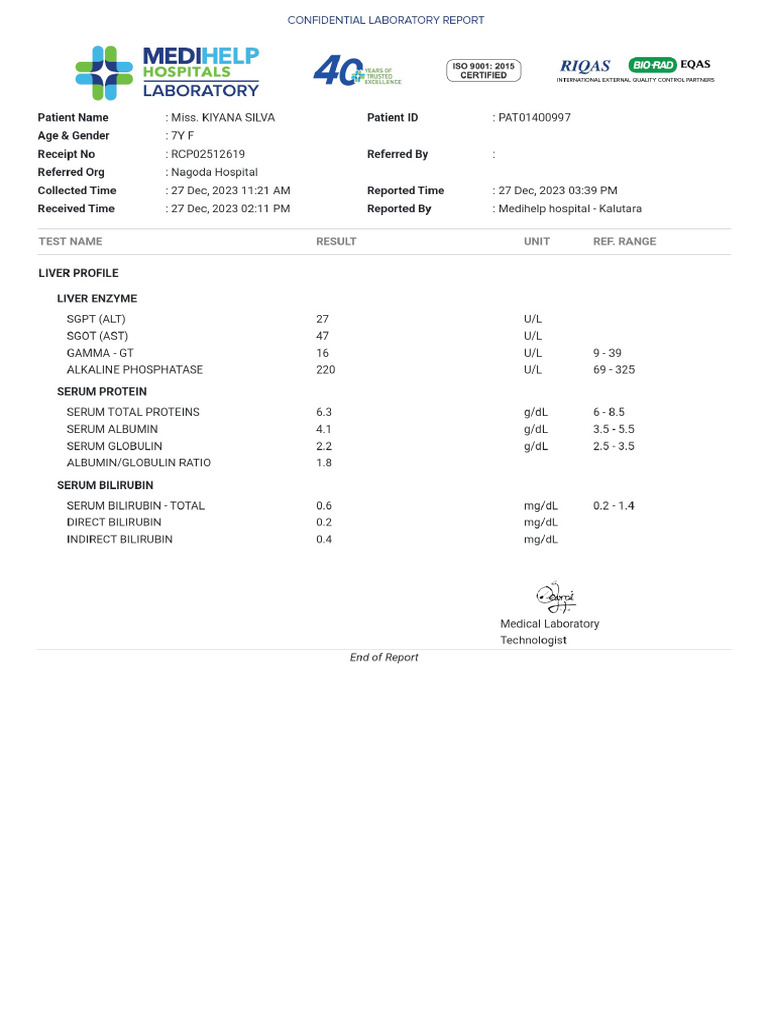 Liver Profile-Rcp02512619 | PDF