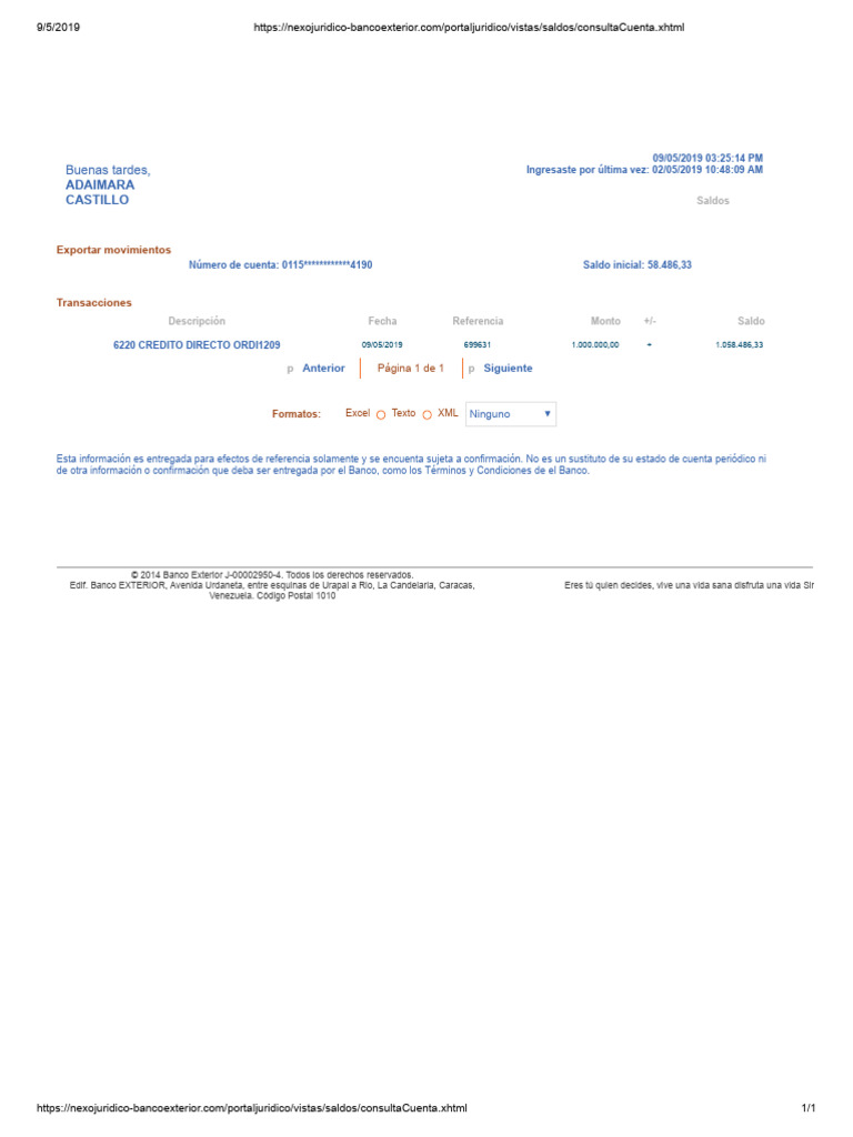 Exterior Mov Mayo 2019 | PDF