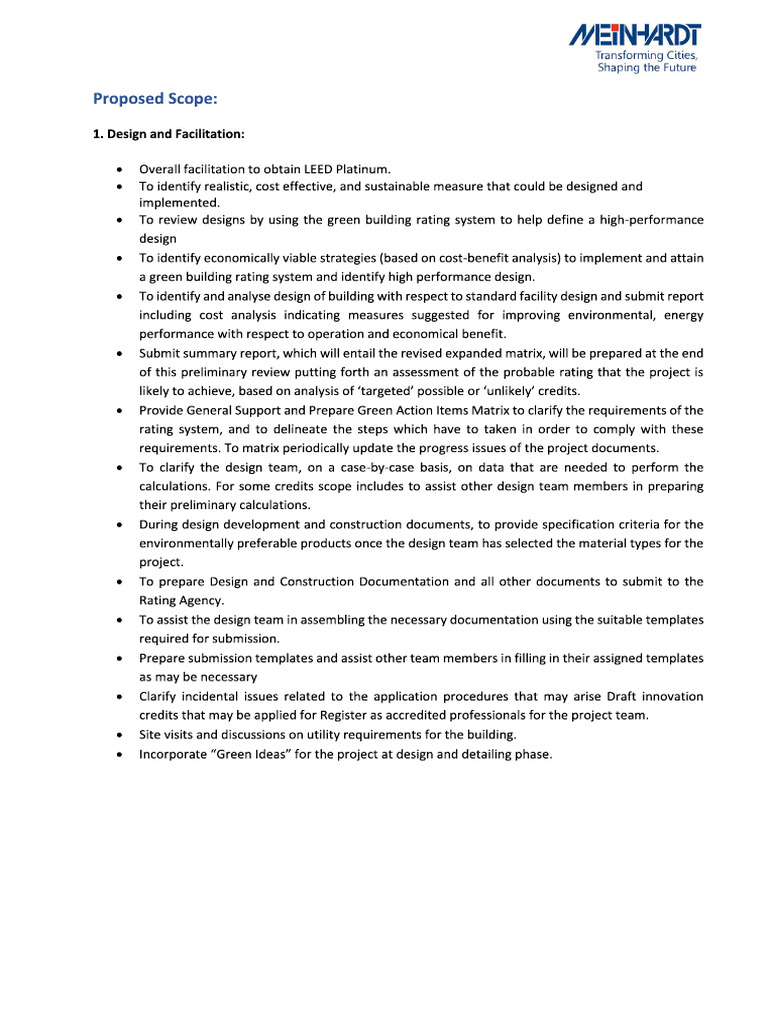 SOW - Green Building | PDF