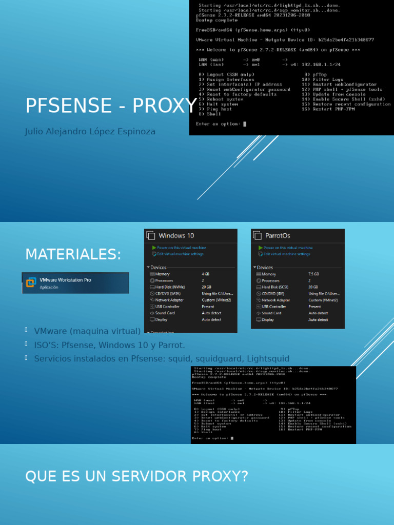 Configuración de Proxy en Pfsense | PDF | Servidor proxy | Internet
