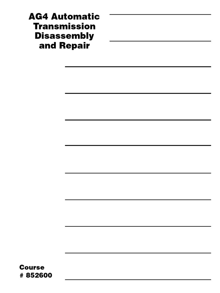 VW AG4 2 Repair Instr Guide | PDF | Clutch | Lubricant