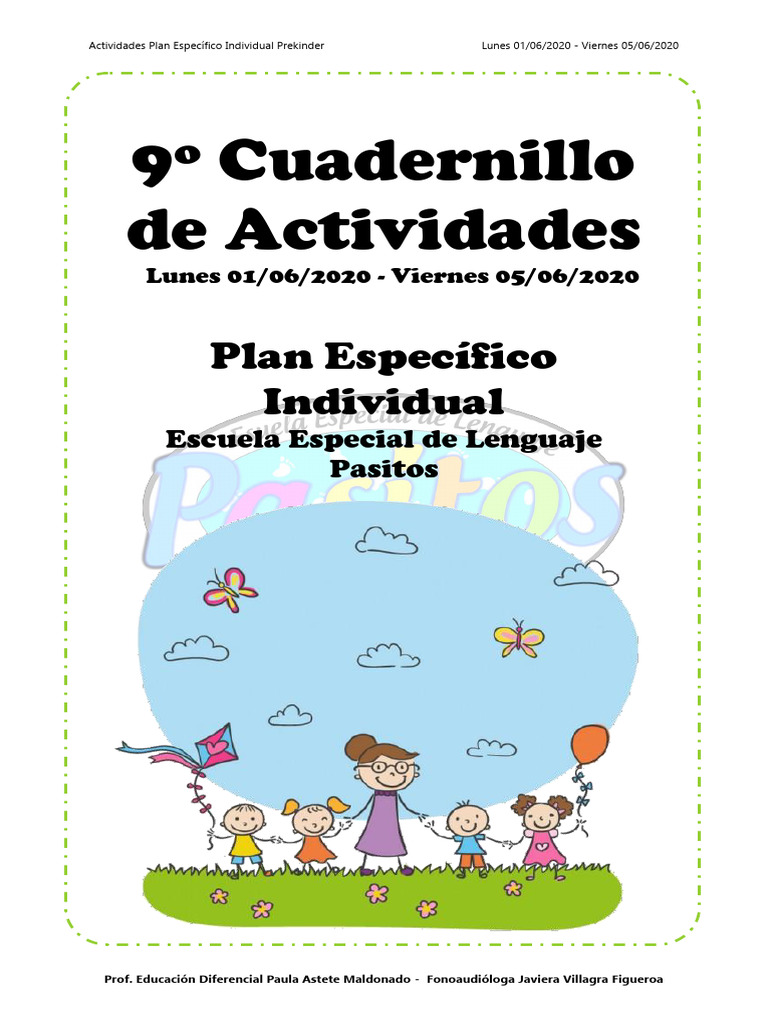 Actividades Prekinder: Fonemas y Cuerpo | PDF | Adjetivo
