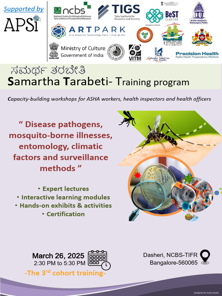 March 26 3rd Cohort - Samartha Tarbieti ASHA Workers Training Program - Agenda | PDF