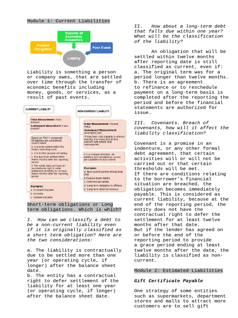 Current Liabilities in Accounting | PDF | Rebate (Marketing) | Expense