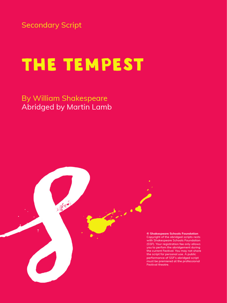 The - Tempest Script Cast | PDF | The Tempest | Shakespearean Comedies