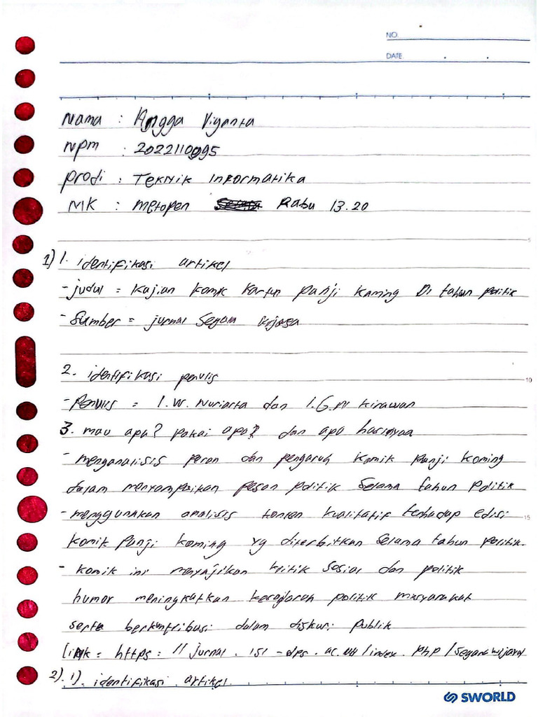 Skom Metopen Rabu 13 AnggaViganta 2022110095 | PDF