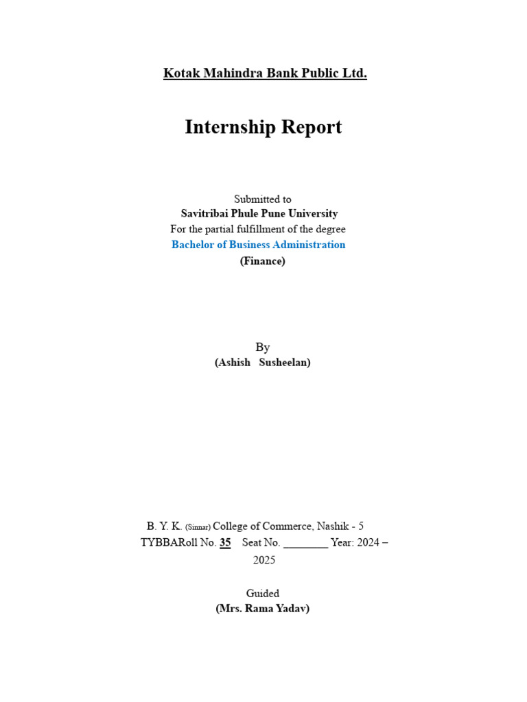 INTERNSHIP COMPLETION Final | PDF | Business