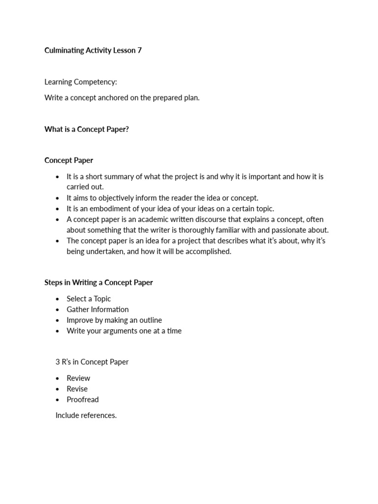 Culminating Activity Lesson 7 | PDF | Concept | Human Communication