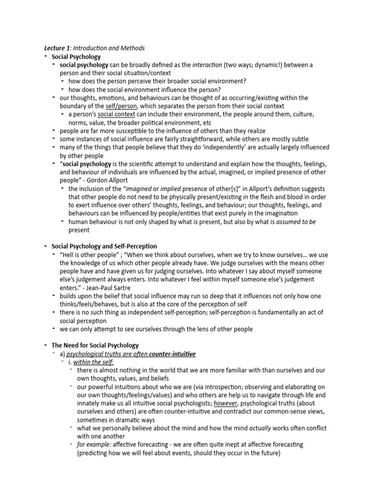 Social Psychology: Understanding Influence | PDF | Liberal Arts ...