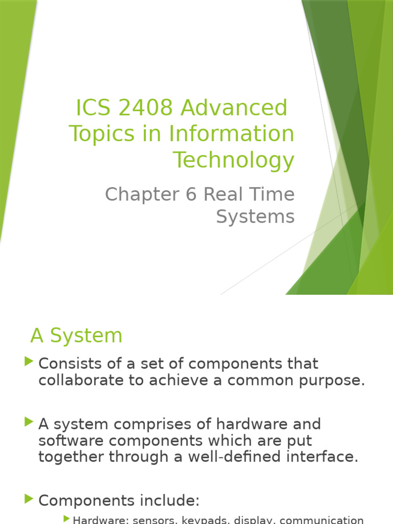 Chapter 8 Real Time Systems | PDF | Embedded System | System