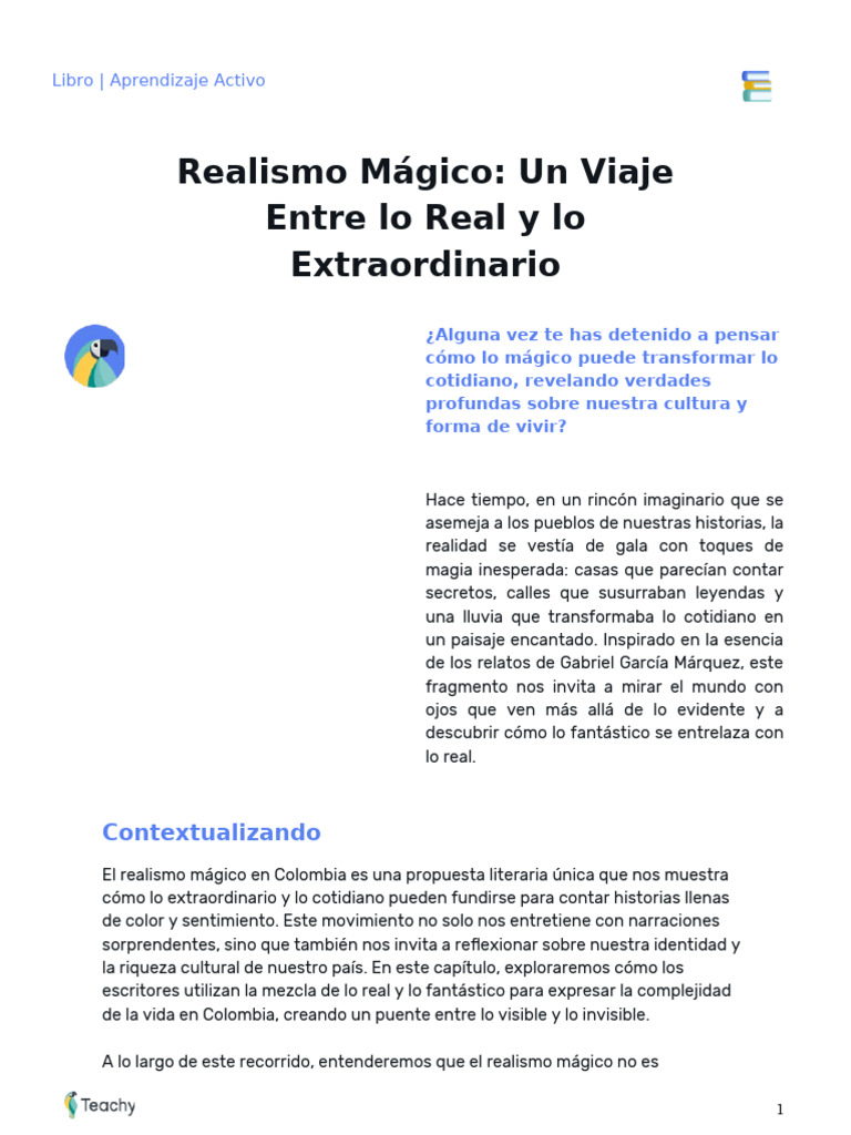 Realismo Magico en Colombia | PDF | Realismo literario | Fantasía