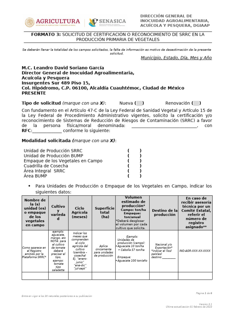 Formato 3. Solic. Certificacion-01022023 | PDF