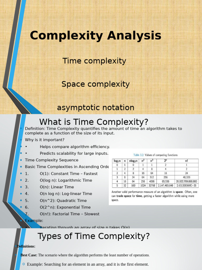 L1 Time and Space Complexity Concept 1 | PDF | Time Complexity | Control Flow