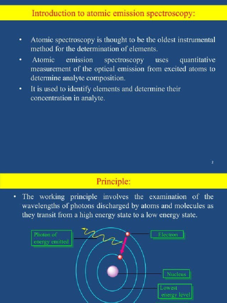 Atomic Emission Spectroscopy PPT 243401775 | PDF