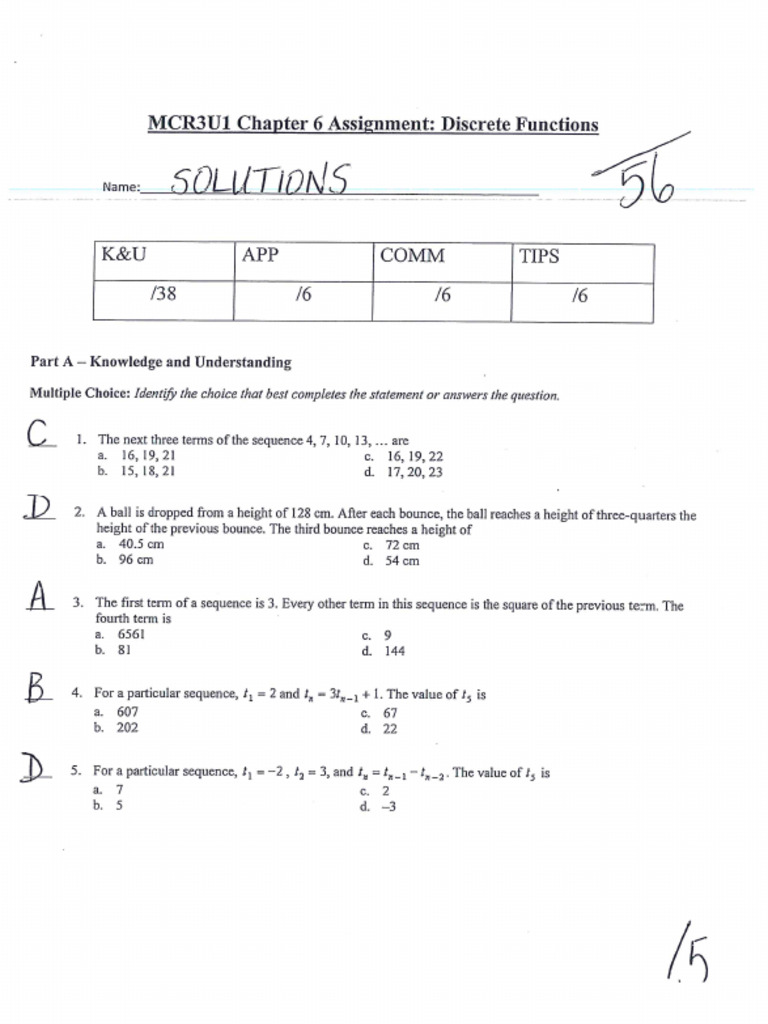 Unit 6 Practice Assignment SOLUTIONS Functions | PDF