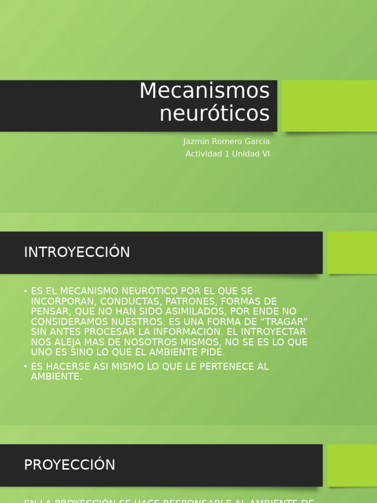 Introyectación y Mecanismos Neuróticos | PDF