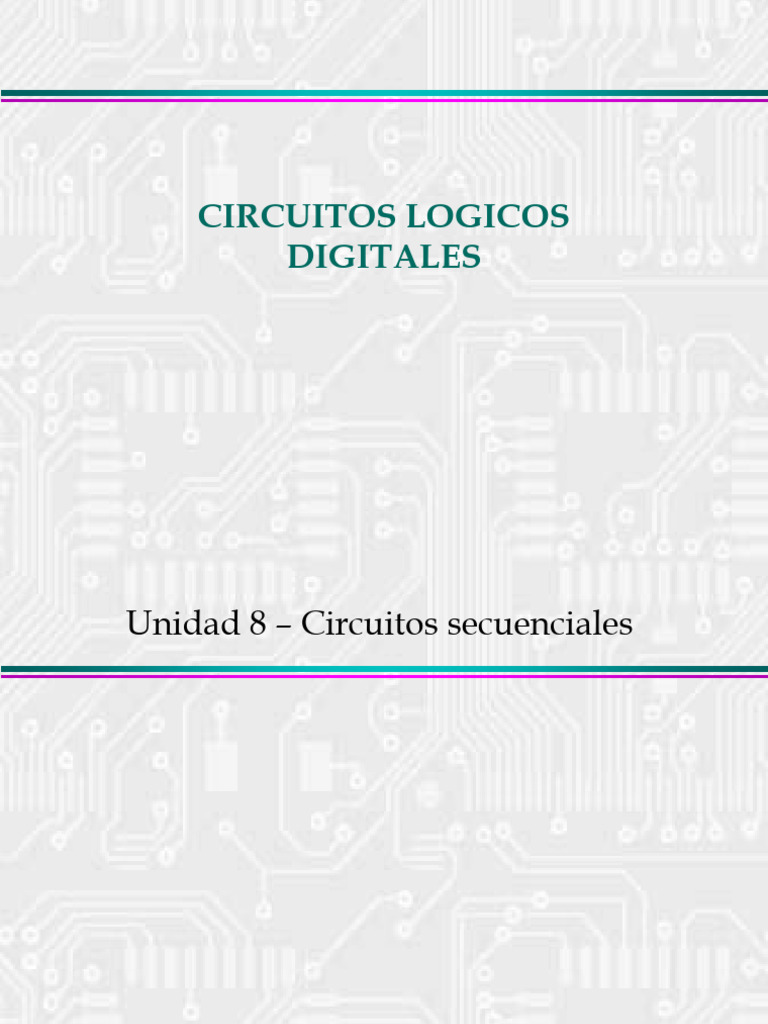 Unidad 8 - Circuitos Secuenciales - Biestables - VHDL | PDF | Datos de computadora | Circuitos ...