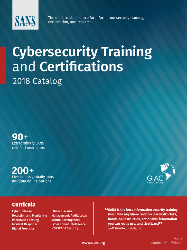 Course Catalog 2018 | PDF | Security | Computer Security