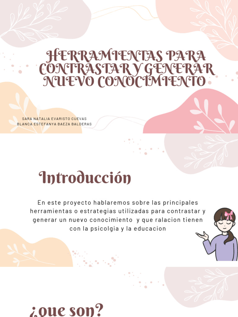 Herramientas para Generar Conocimiento | PDF | Sicología | Aprendizaje