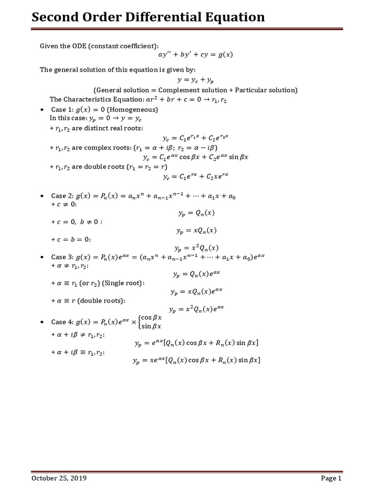 Second Order de | PDF