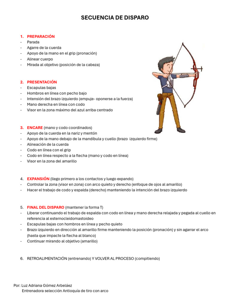 Secuencia de Disparo al Arco | PDF | Tiro al arco | Arco y flecha