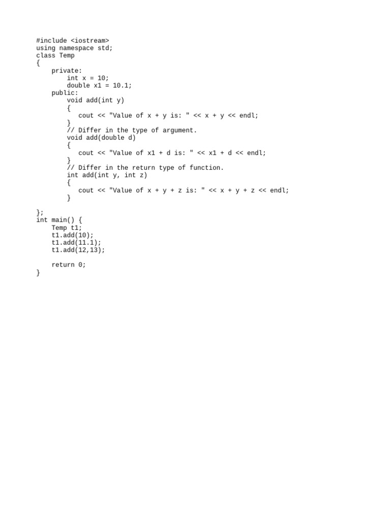 Function Overloading.cpp | PDF Function Overloading.cpp | PDF