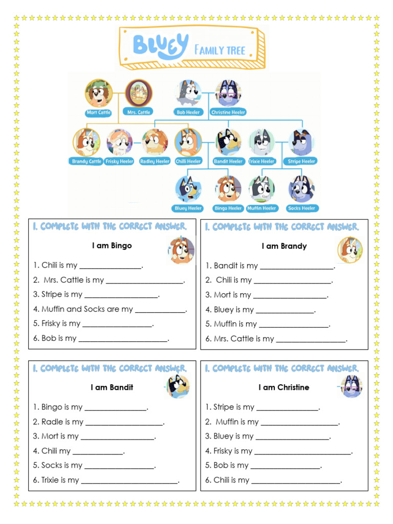 Bluey Family Members | PDF