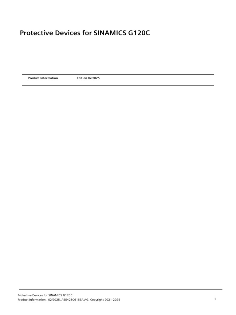 G120C Protective Devices Prod Info 0225 en-US | PDF | Fuse (Electrical ...
