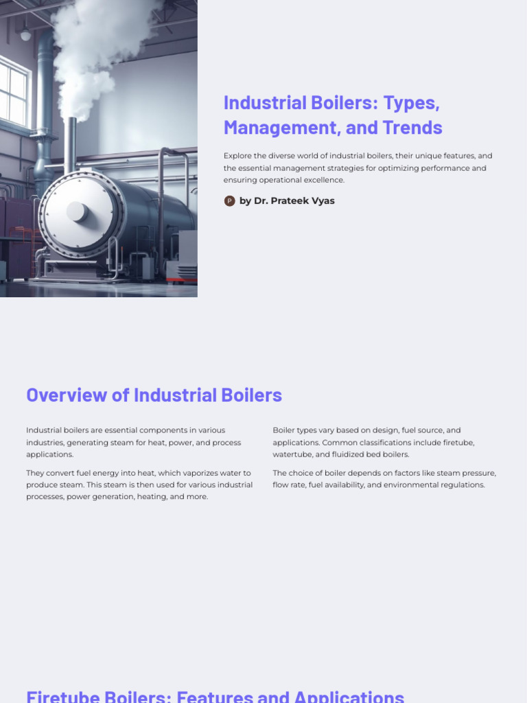 L3 - Industrial Boilers Types Management and Trends | PDF | Boiler | Steam