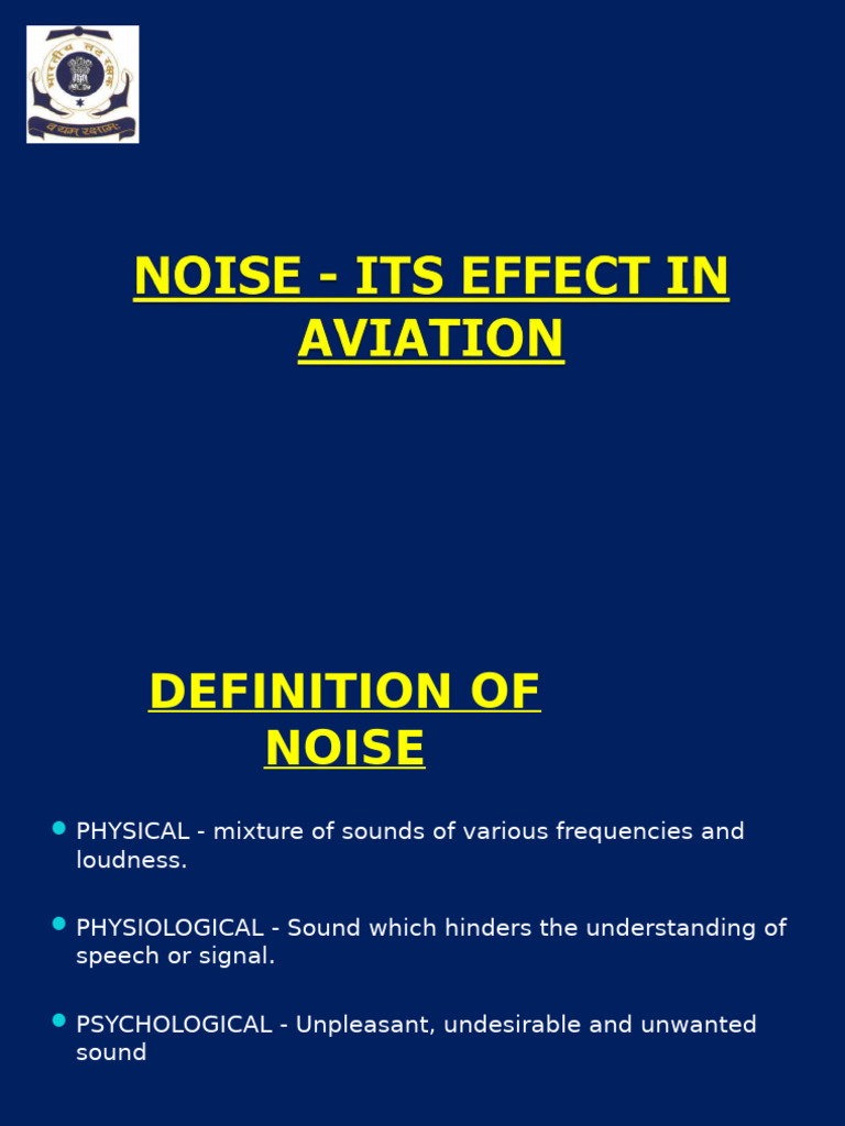 Noise in Aviation | PDF