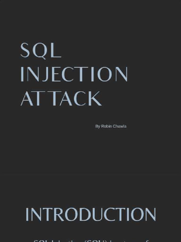 Sqli Injection | PDF