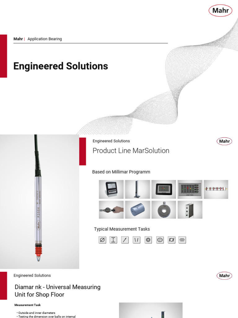 MAHR ENGINEERING SOLUTIONS | PDF | Bearing (Mechanical) | Equipment
