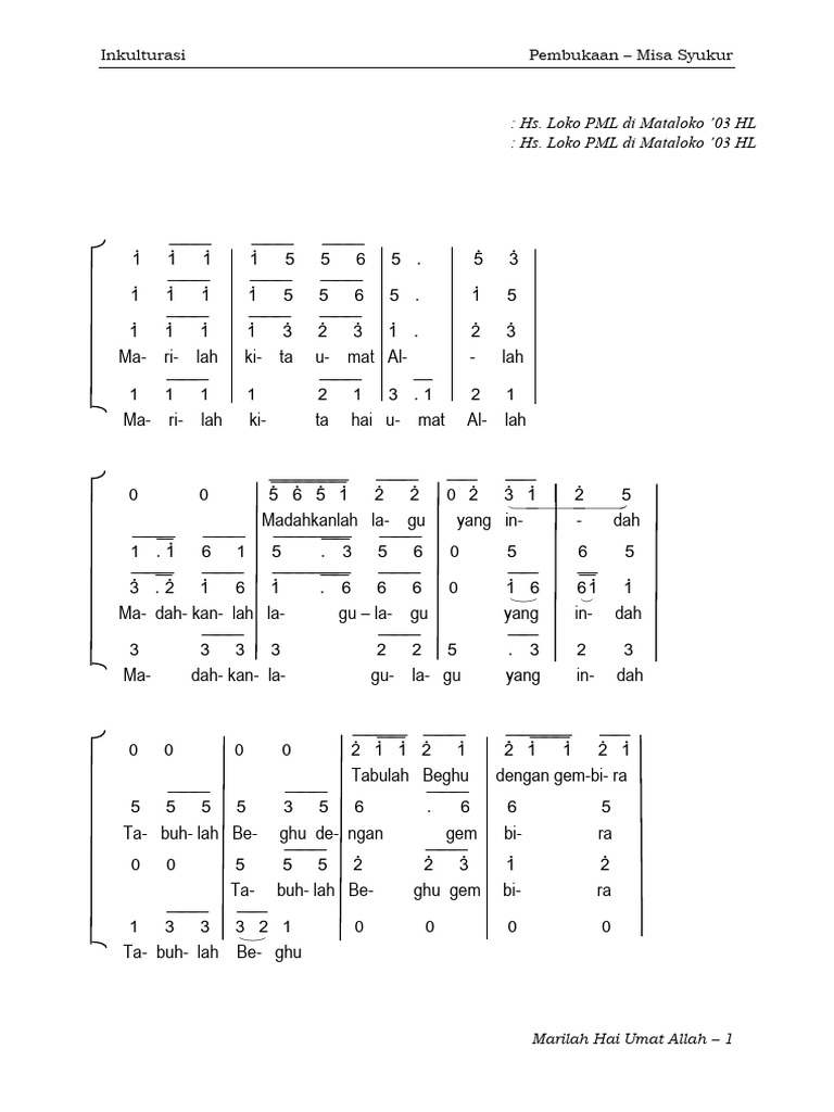 Marilah Kita Umat Allah | PDF