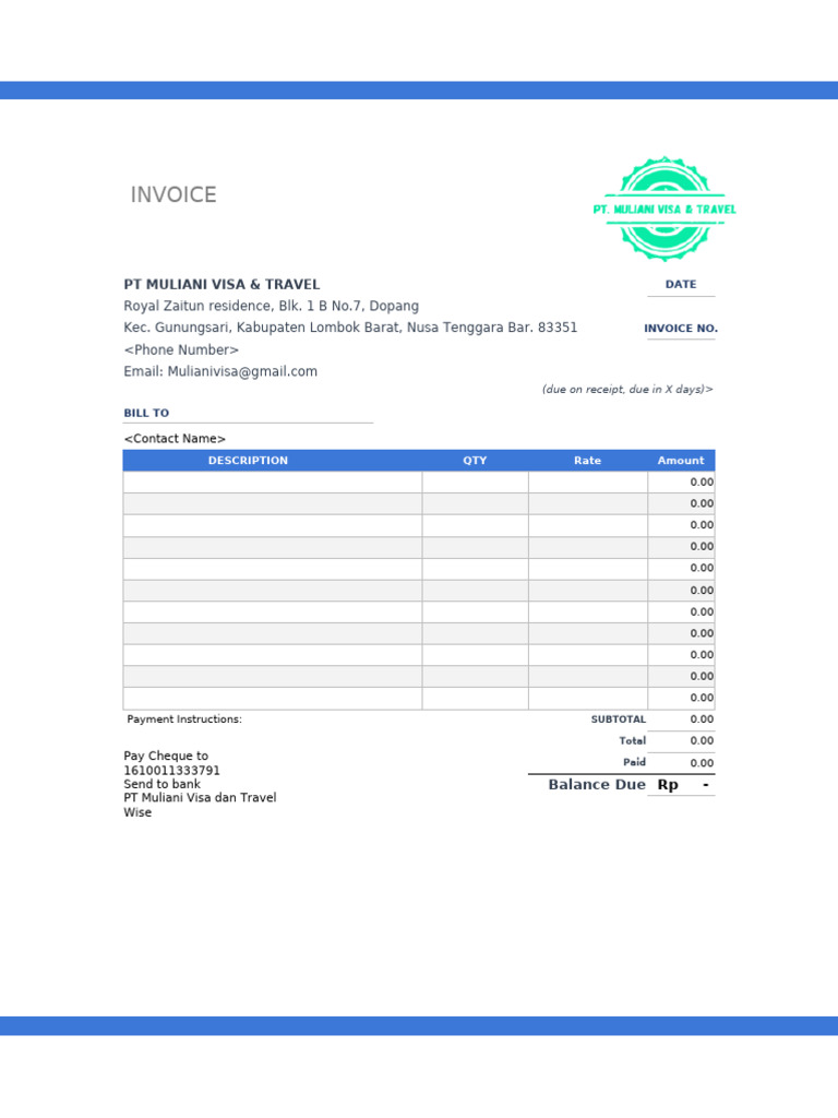 Wide-Margin-Excel-Invoice-Template | PDF