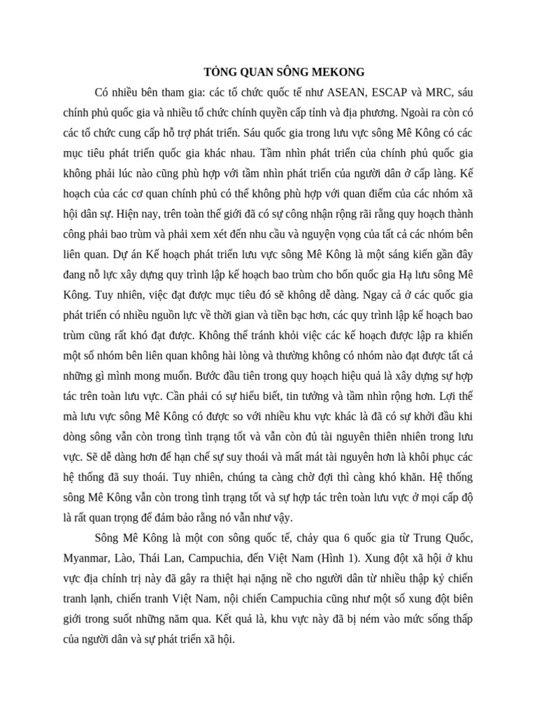 Tổng quan Sông Mekong | PDF