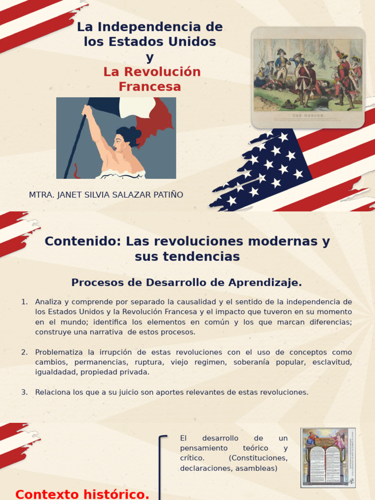 La Independencia de Los Estados Unidos y La Revolución Francesa | PDF ...