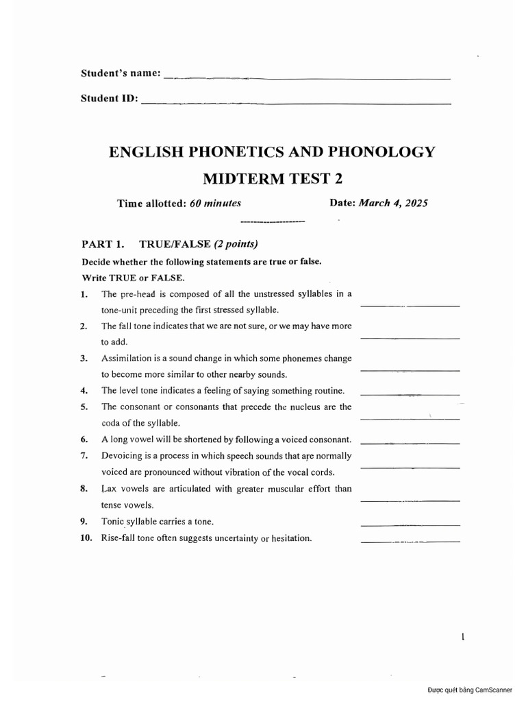Đề Midterm 2 | PDF