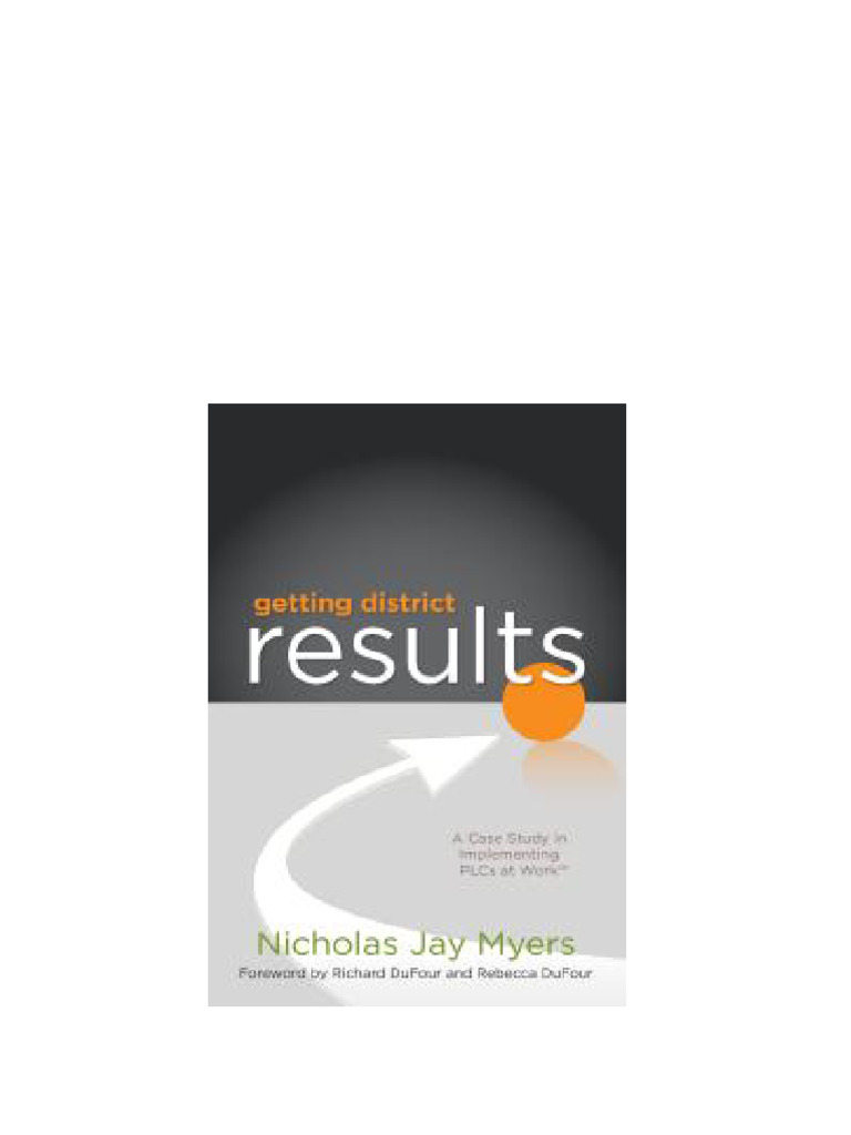 Getting District Results A Case Study in Implementing Plcs at Work TM 1St Edition Nicholas Jay ...
