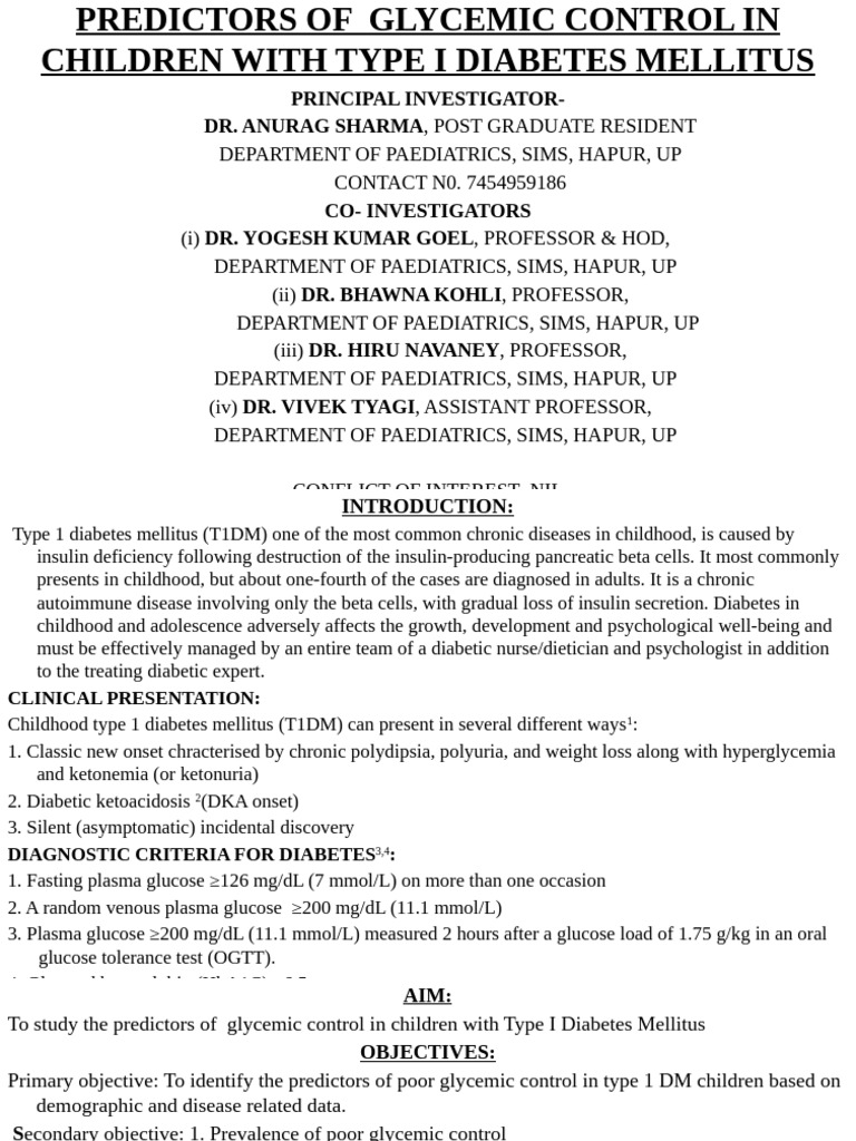 DR ANURAG PAPER PPT PED ENDOCON | PDF | Diabetes Management | Diabetes