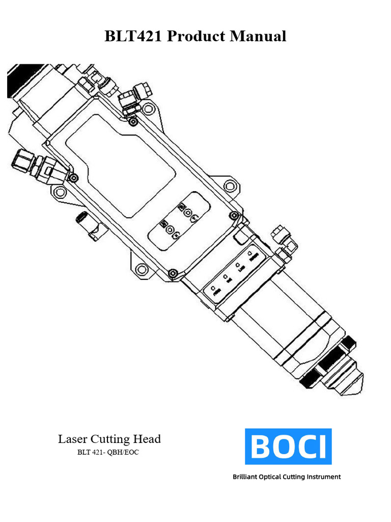 BLT421 Cutting Head Manual | PDF | Water | Optical Fiber