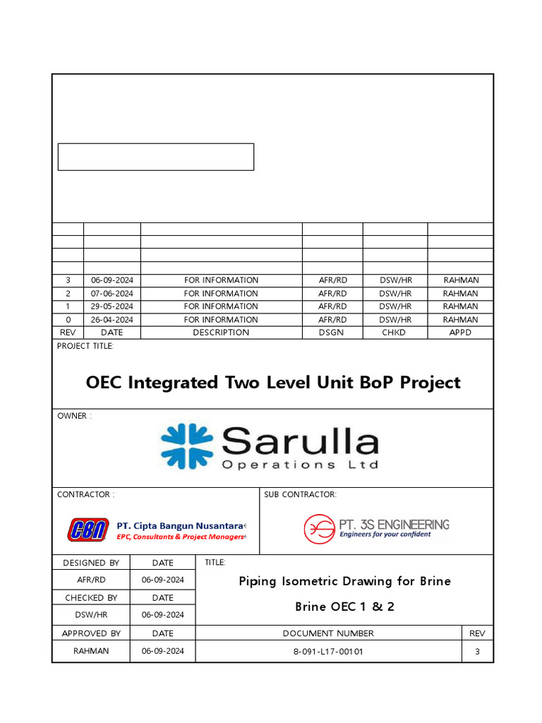 8-091-L17-00101-2_Piping Isometric Drawing for Brine OEC 1&2-1888 | PDF